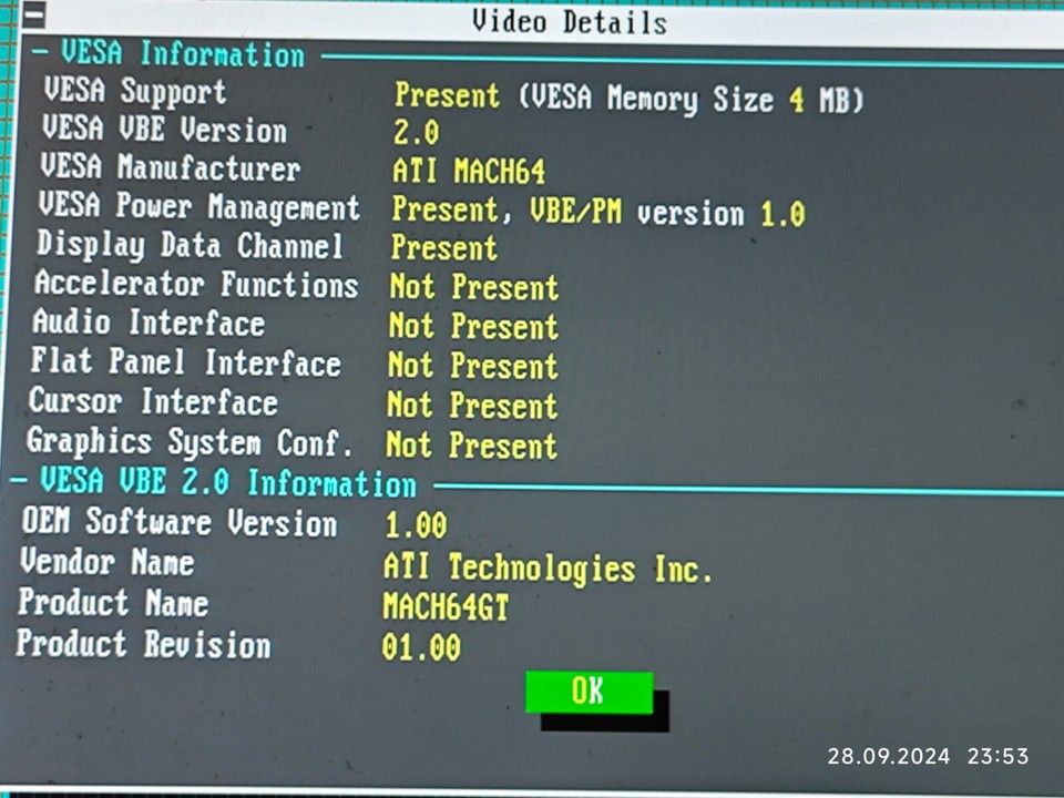 RARE *4 MB SGRAM* PCI VGA ASUS PCI-V264GT/Plus (ATI 3D Rage II / II+DVD ...