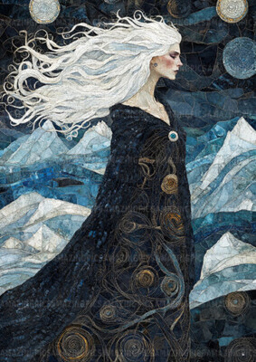 Cailleach Celtic Crone Goddess of Winter and Storm Mystical Art Print ...