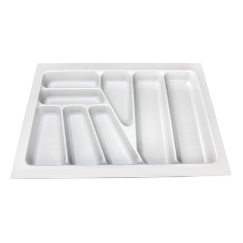White Kitchen Drawer Organiser Cutlery Tray Insert Cabinet Utensil ...
