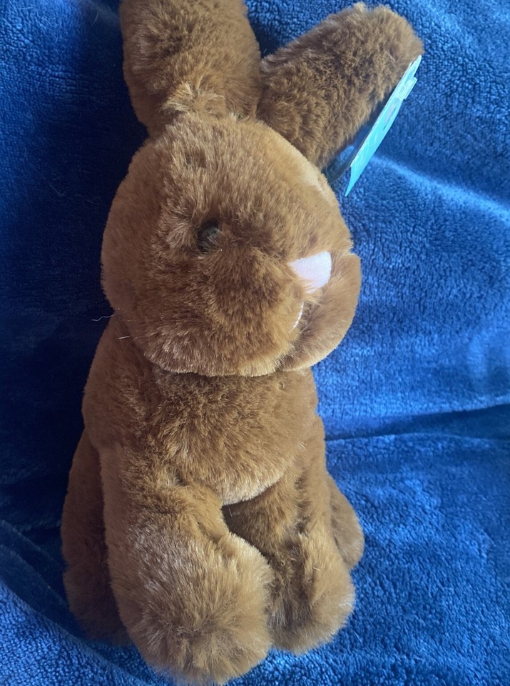 HUG ME BABY BUNNY BROWN RABBIT PLUSH TOY 7" STUFFED ANIMAL SUPER SOFT ...
