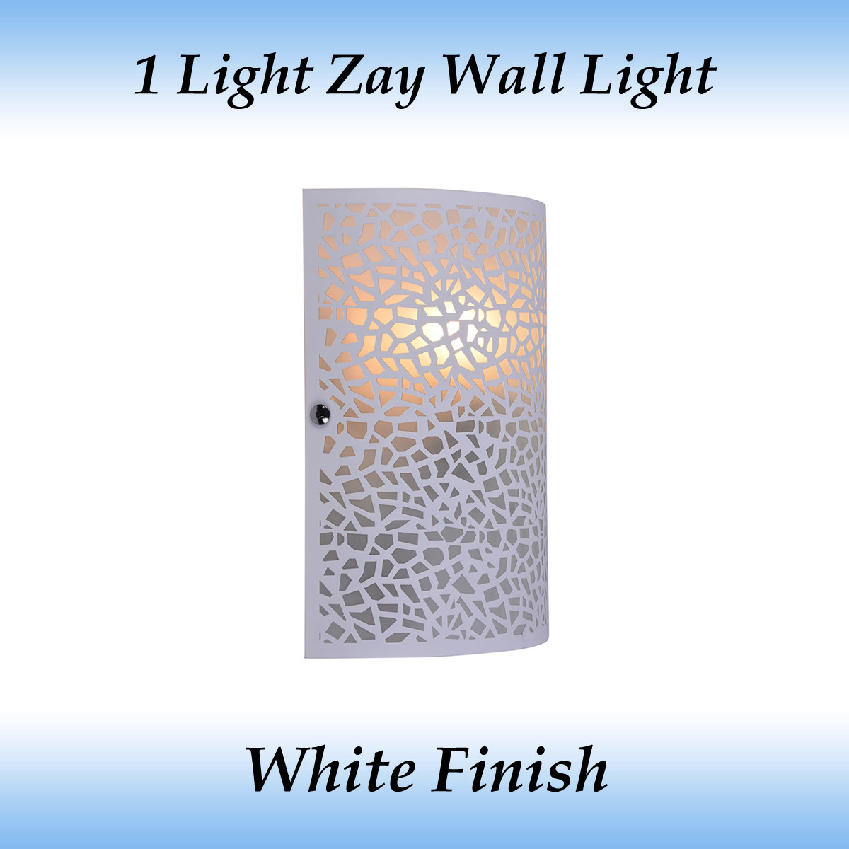 Zay 1 Light Modern Feature Wall Light in White Finish | eBay