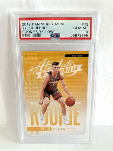 Tyler Herro 2019 Absolute Memorabilia Rookies YELLOW Rookie Card #12 ...