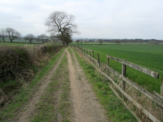 Photo A2 Track leading to Trowell Strelley Following the Robin Hood Way ...