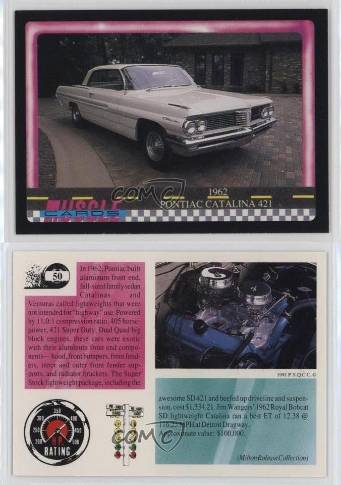 1991 Performance Years Muscle Cards 1962 Pontiac Catalina 421 #50 0w8 ...