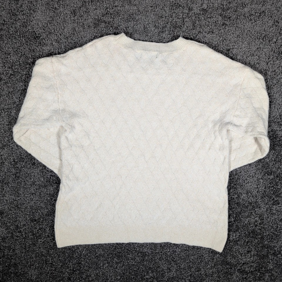 Absolutely Famous Pullover Knit Sweater Women's 1X Off-White Faux Pearl ...