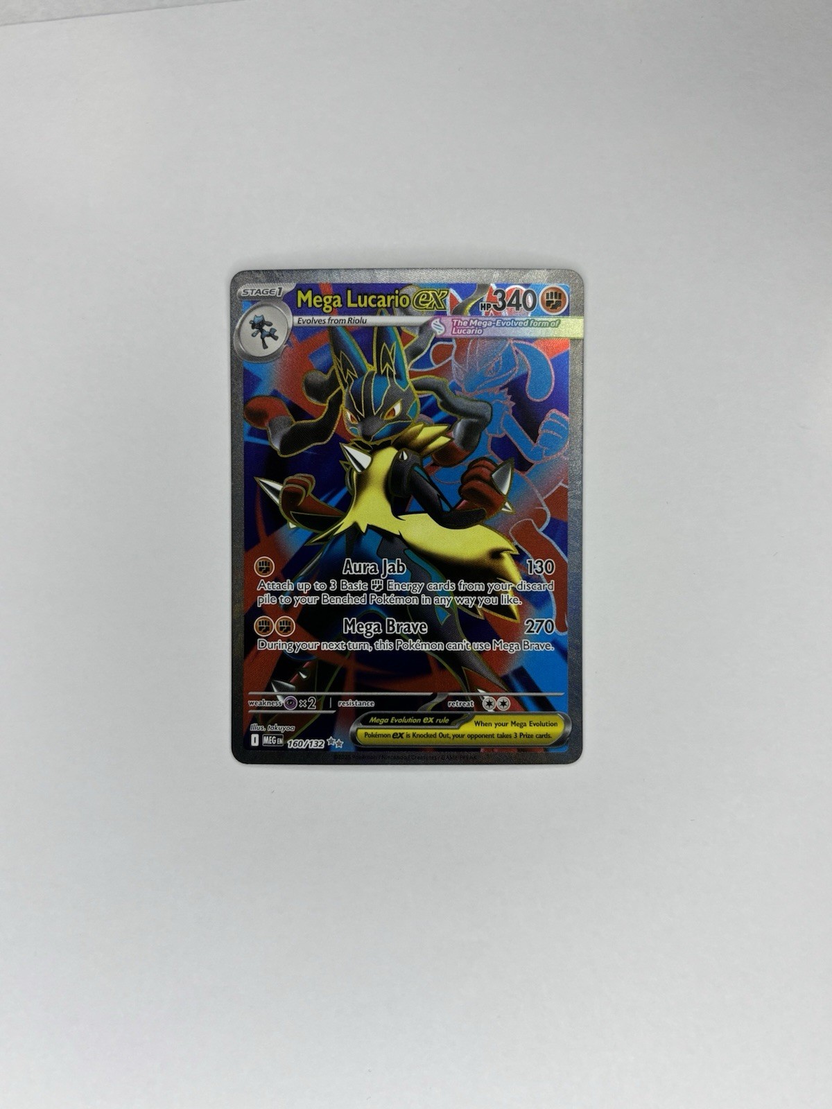 Mega Lucario ex 2025 Mega Evolution #160/132 Ultra Rare (Full Art ...