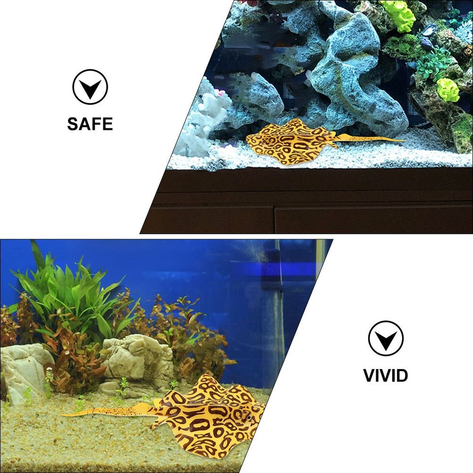 2 Pcs Aquarium Fake Fish Decor Silicone Fish Tank Ornaments Fish Tank ...