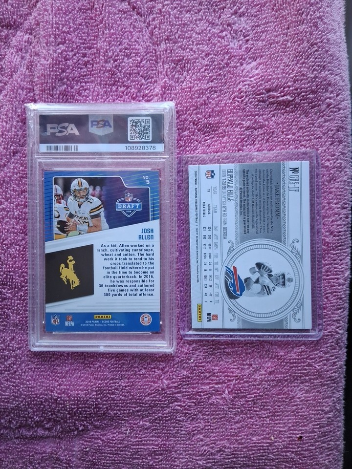 Josh Allen Rookie Graded 9 Jake Fromm National Treasure Auto Rookie ...
