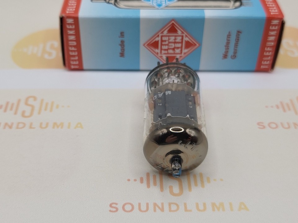 1x Telefunken ECC83 12AX7 Blue Tip 17mm Long Ribbed Plates Base ...