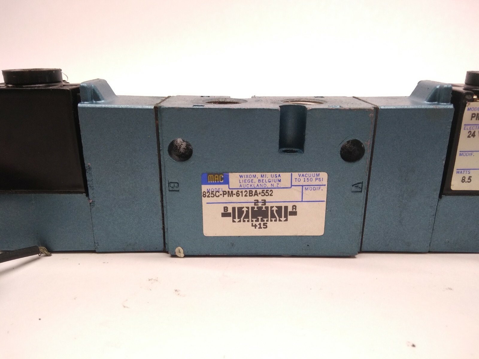 MAC Valves 825C-PM-612BA-552 Dual Solenoid Valve with PME-612BAAA 24V ...