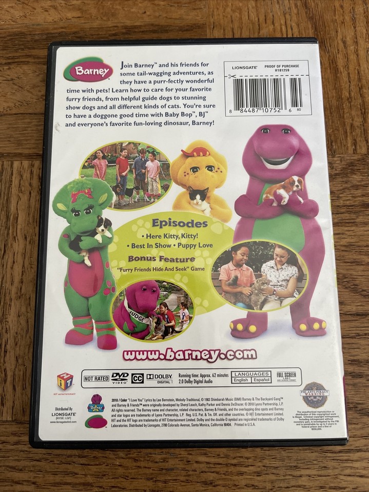 Barney Furry Friends DVD-Very Rare Vintage-SHIPS N 24 HOURS ...