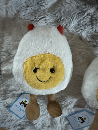 Jellycat AMUSEABLE DEVILLED Devil EGG Soft Fun Plush CUTE Breakfast ...