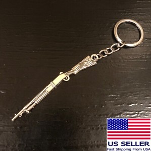 Shotgun Keychain Hunting Rifle Gun Model Metal Keyring Key Ring Chain ...