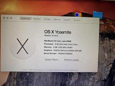 Apple MacBook White 13" 2009 250GB HDD Intel 2.26GHz 4GB | eBay