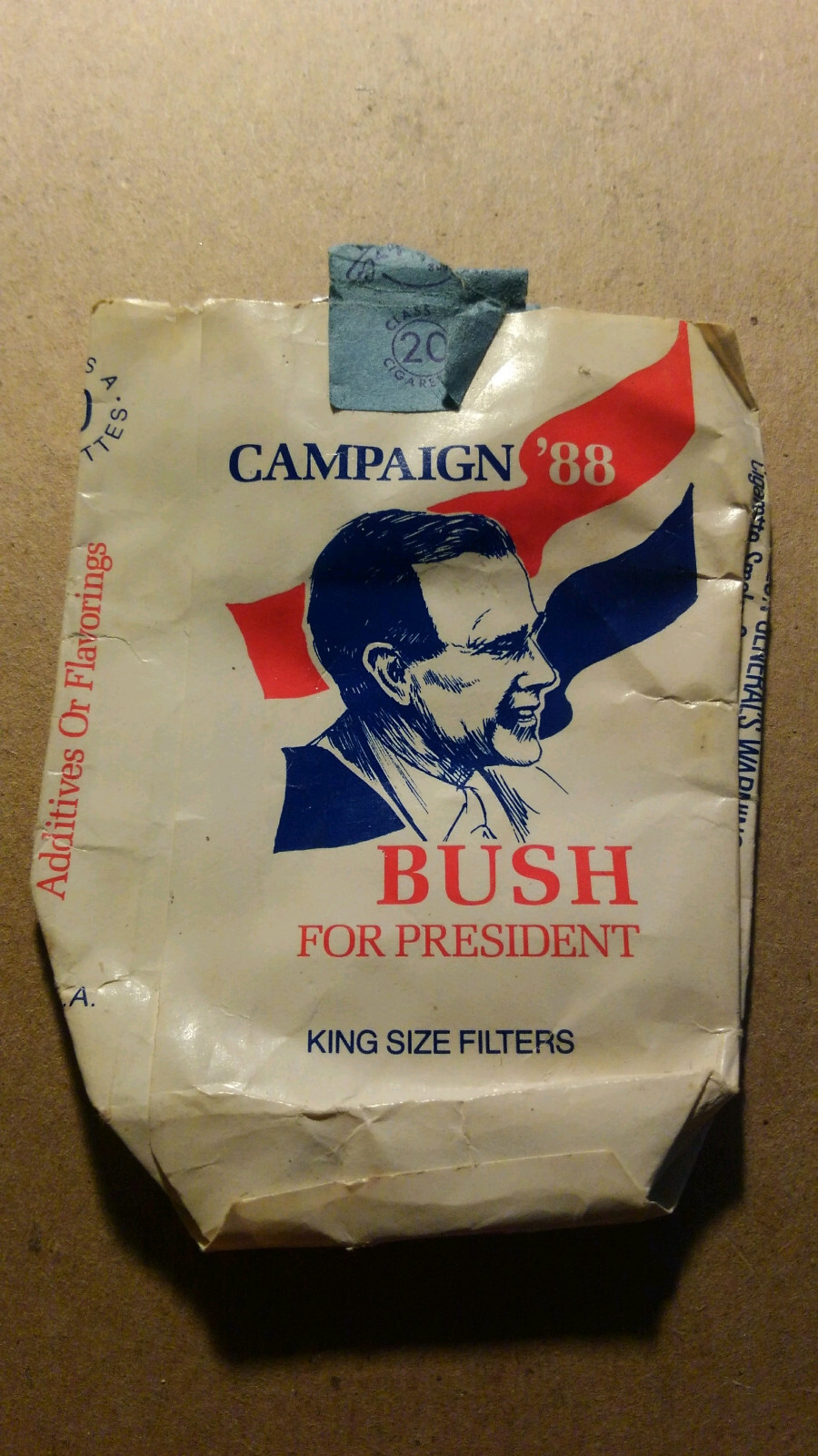 Vintage Cigarette Pack George Bush 1988 Campaign Bush for President ...