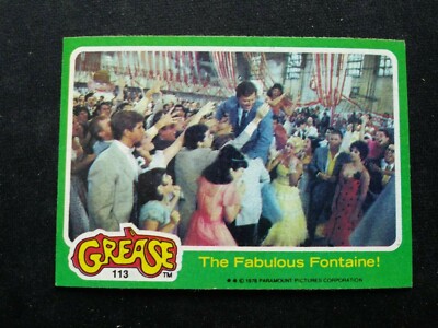 1978 Topps Grease Card # 113 The Fabulous Fontaine! (EX) | eBay