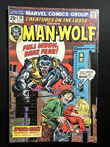 Creatures on The Loose #30 1974 Marvel Man-Wolf Bronze Age Horror Very ...