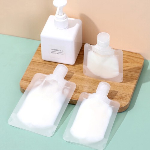 Refillable Bag Travel Size Lotion Dispenser Bag Reusable Sample Pouch ...