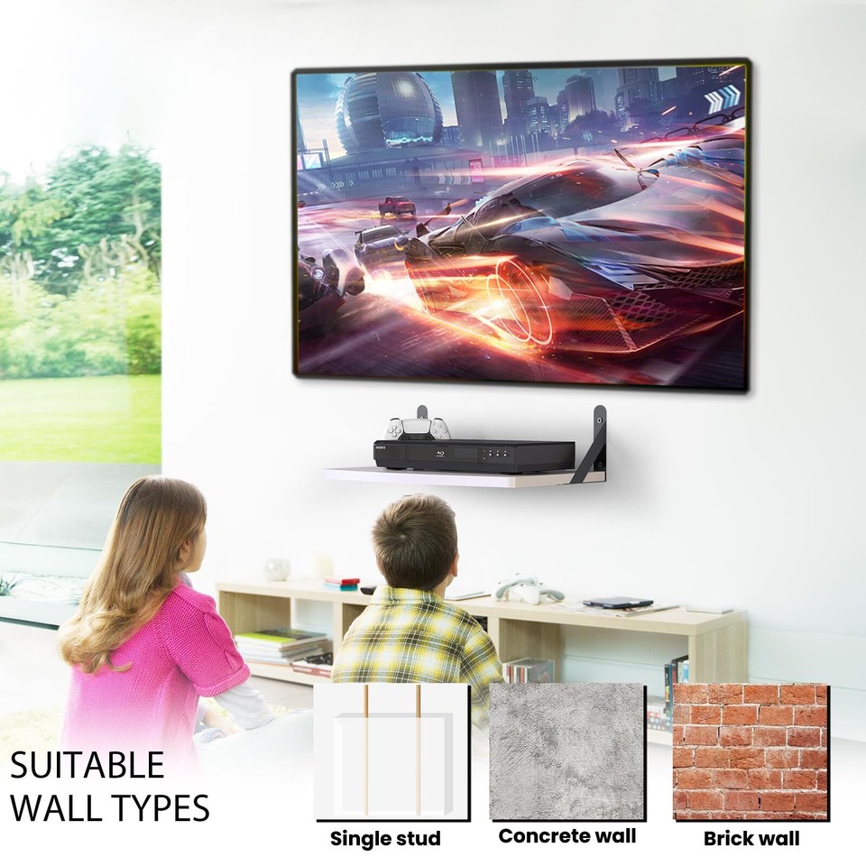 Floating AV Shelves for Wall Modem Shelf/Router Shelf/Cable Box Wall ...