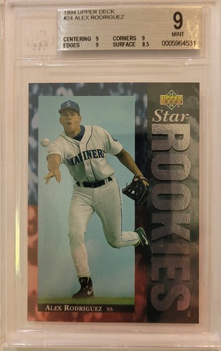 1994 Upper Deck (Star Rookie) - Alex Rodriguez - Rookie Card RC #24 BGS ...