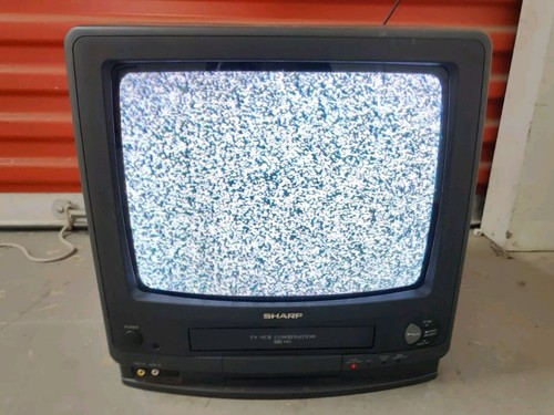 Sharp 13" TV VCR Combo VHS Player Retro Gaming CRT TV 13VT-G80 No ...