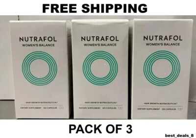 Nutrafol Women's Balance Hair Growth Capsules age 45 and Up 3PACK,New ...