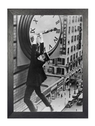 Harold Lloyd American Actor Comedian Silent Comedy Clock Scene Poster ...