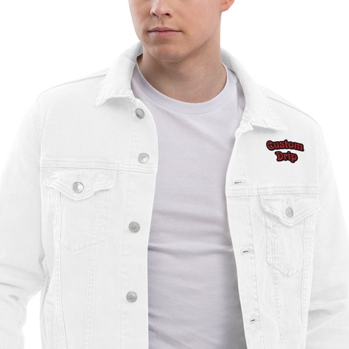 Custom Drip's White Unisex denim jacket | eBay