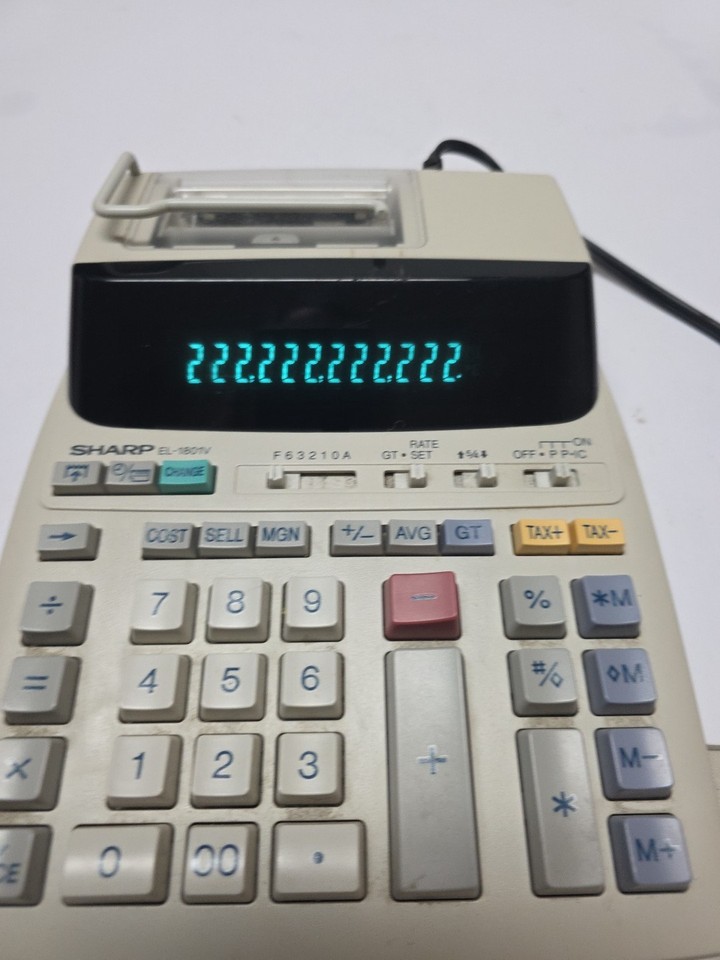 Sharp EL-1801V Printing Calculator Great Condition!!! | eBay