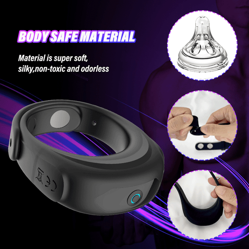 Adjustable Penis Ring Vibrator Cockring Stronger Erection Adult Sex ...