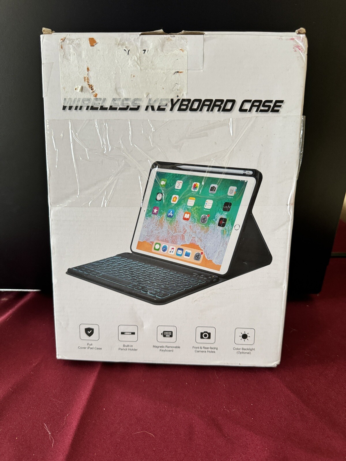 Blutlotus Black Apple iPad Wireless Keyboard Case For iPad 9th/8th/7th ...