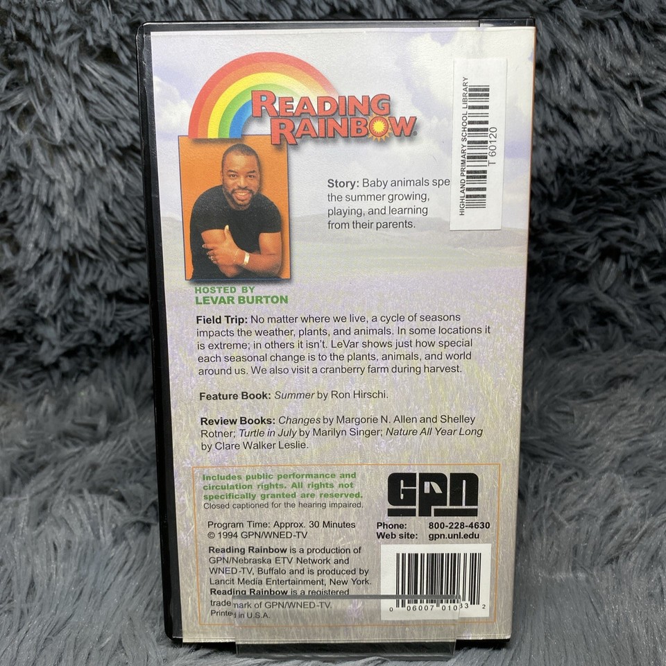 Reading Rainbow: Summer VHS Tape LeVar Burton PBS Kids Educational Show ...