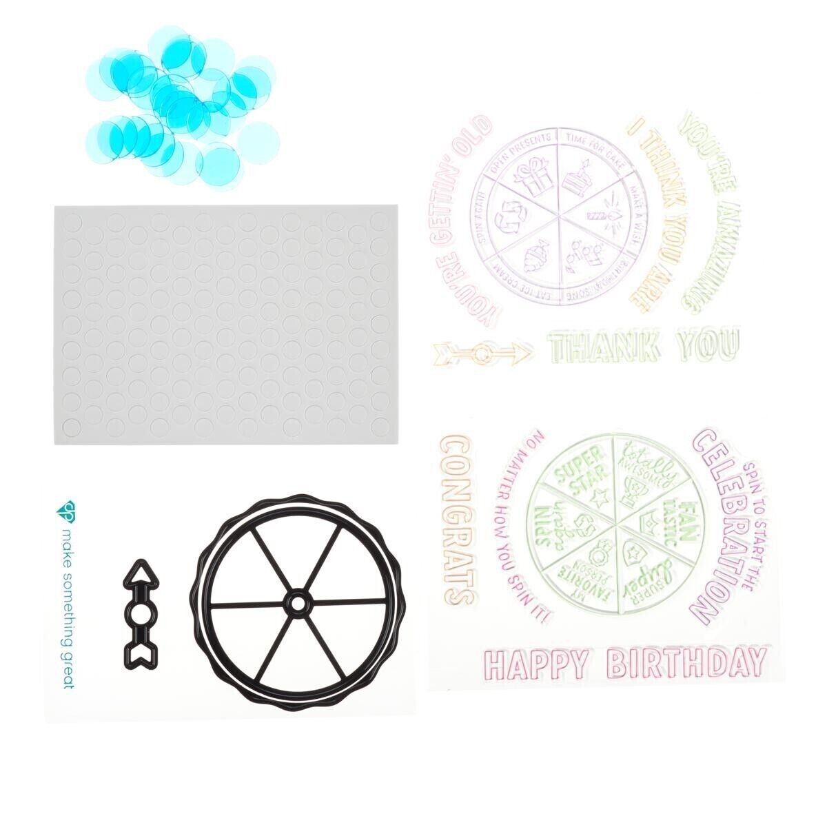 Diamond Press Interactive "Spin to Win" Spinner Card Stamps & Die Set ...