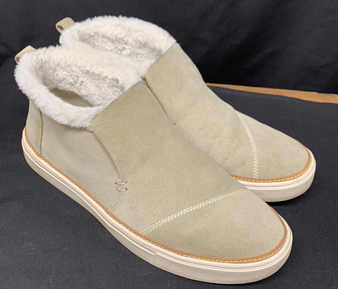 Tom's Mid Top Bootie Pull On Sneaker Fur Lined Sneaker Boots for Women ...