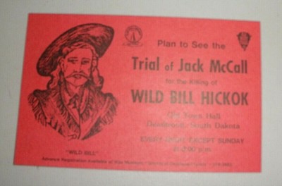 POSTCARD FROM DEADWOOD,S.D.. TRIAL OF JACK MCCALL-FOR KILLING WILD BILL ...