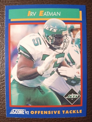 IRV EATMAN NEW YORK JETS 1992 SCORE FOOTBALL CARD #74 | eBay