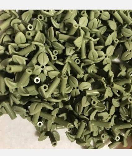 25 X Lego Plant Stem with 3 Leaf Leaves - 37695 Olive Green | eBay ...