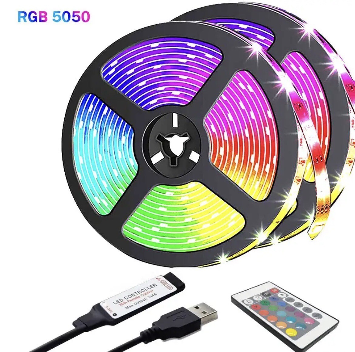 Lighting World 12V 5M RGB 5050 Waterproof LED Strip Light for sale ...