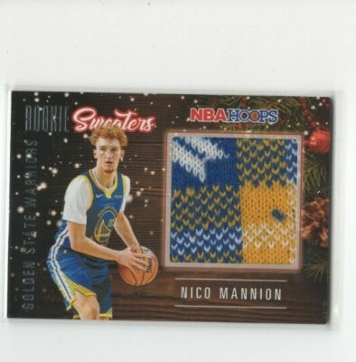 2020/21 Panini NBA Hoops Rookie Sweaters Nico Mannion Rookie Card ...