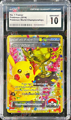 CGC10 2014 Pokemon World Championships No. 1 Trainer GEM MINT | eBay