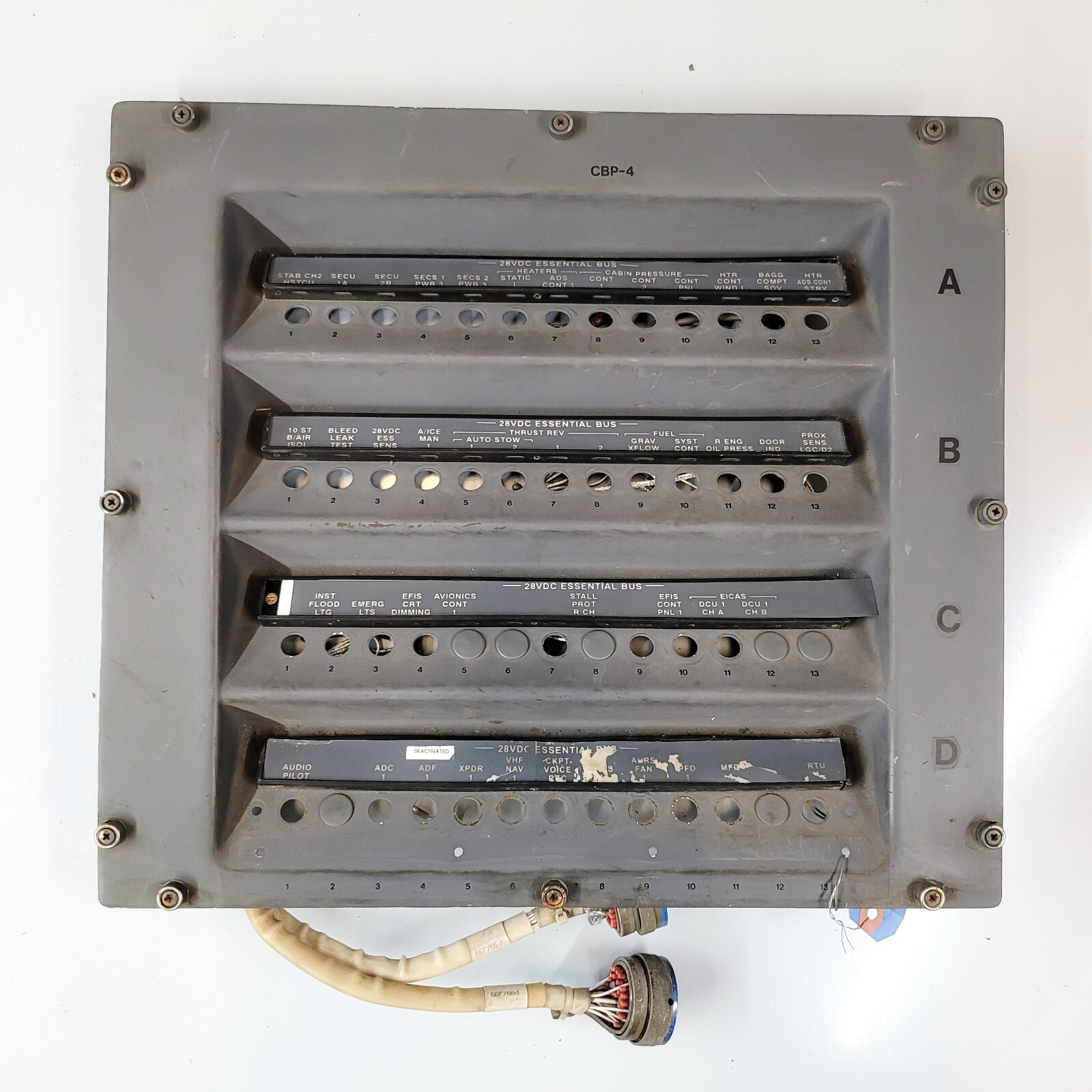 GENUINE ERJ REGIONAL AIRCRAFT CIRCUIT BREAKER PANEL FROM COCKPIT ITEM ...