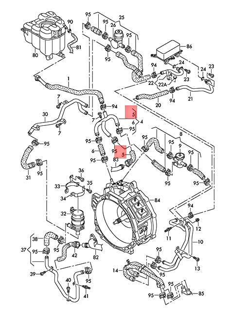 Genuine VW Touareg Coolant Hose W/ Coupling 7P0122073D | eBay