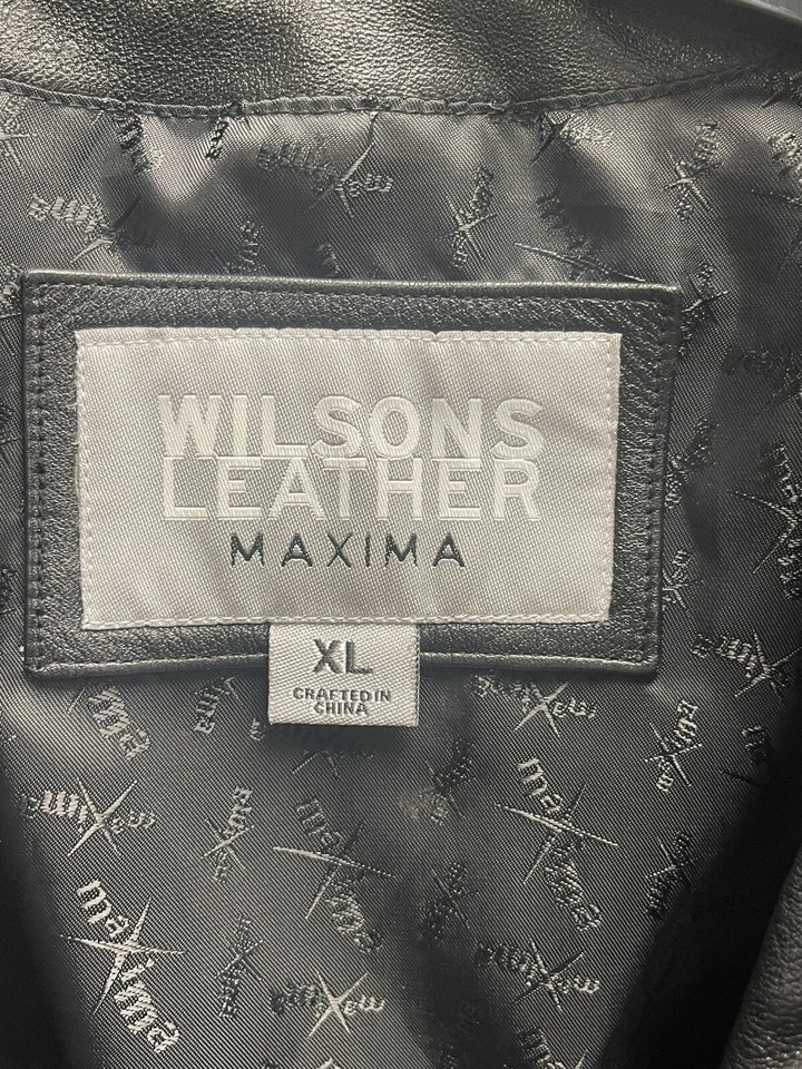 Wilson’s Leather Maxima Women’s Black Genuine Leather Jacket Full Zip ...