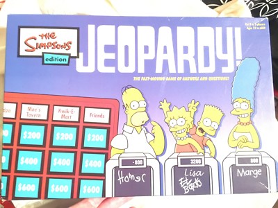 The Simpsons Jeopardy Board Game Toys Games Homer Bart NEVER PLAYED | eBay