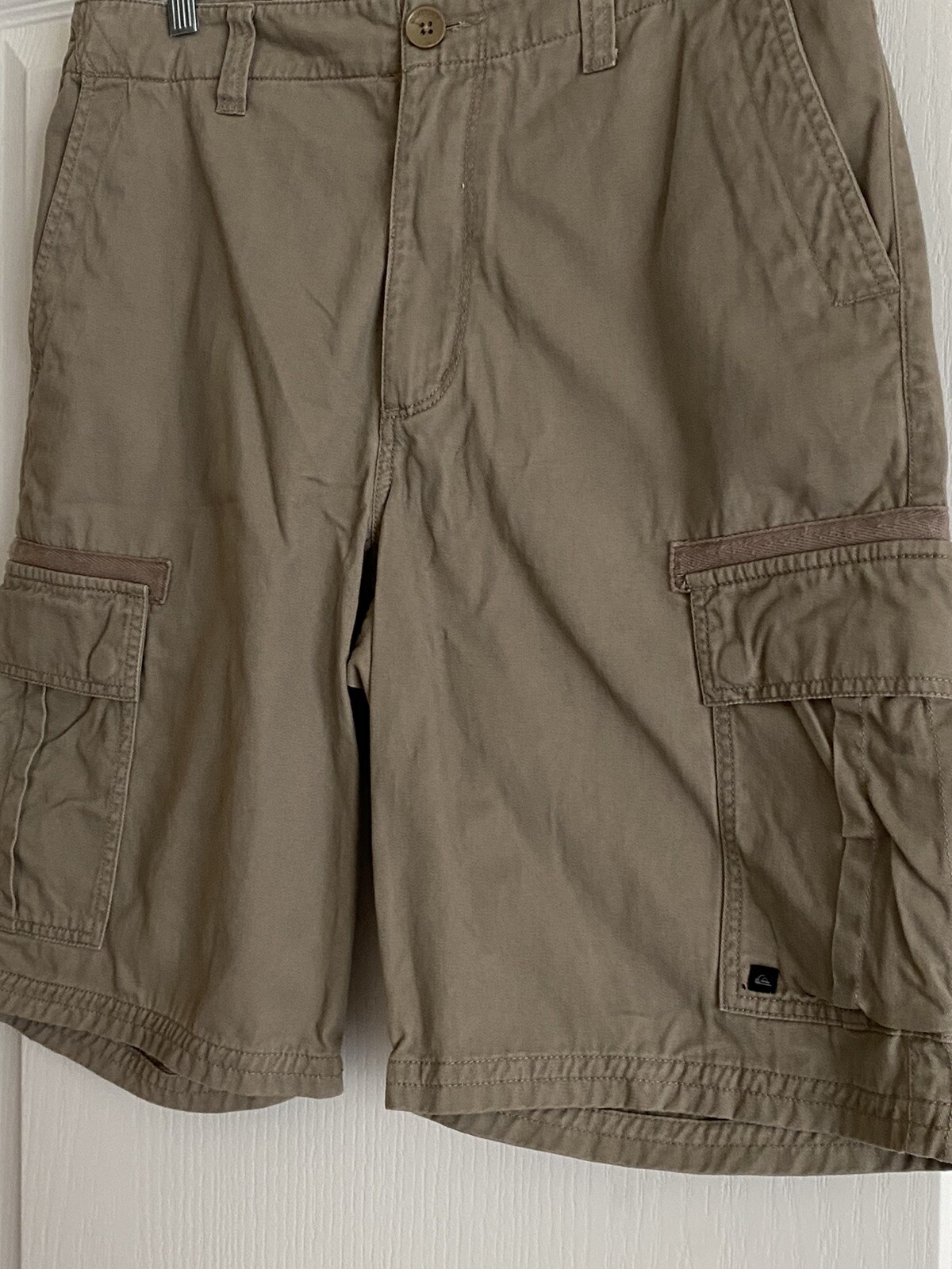 Quicksilver Beige Khaki Cargo Shorts Mens Size 31 Poc… - Gem