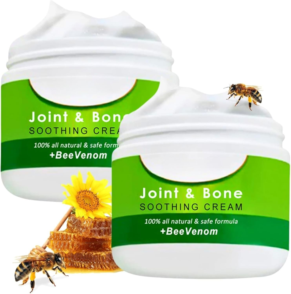 2PCS Bee Venom Joint & Bone Pa-In Relief Cream, Bee Venom Massage Cream ...