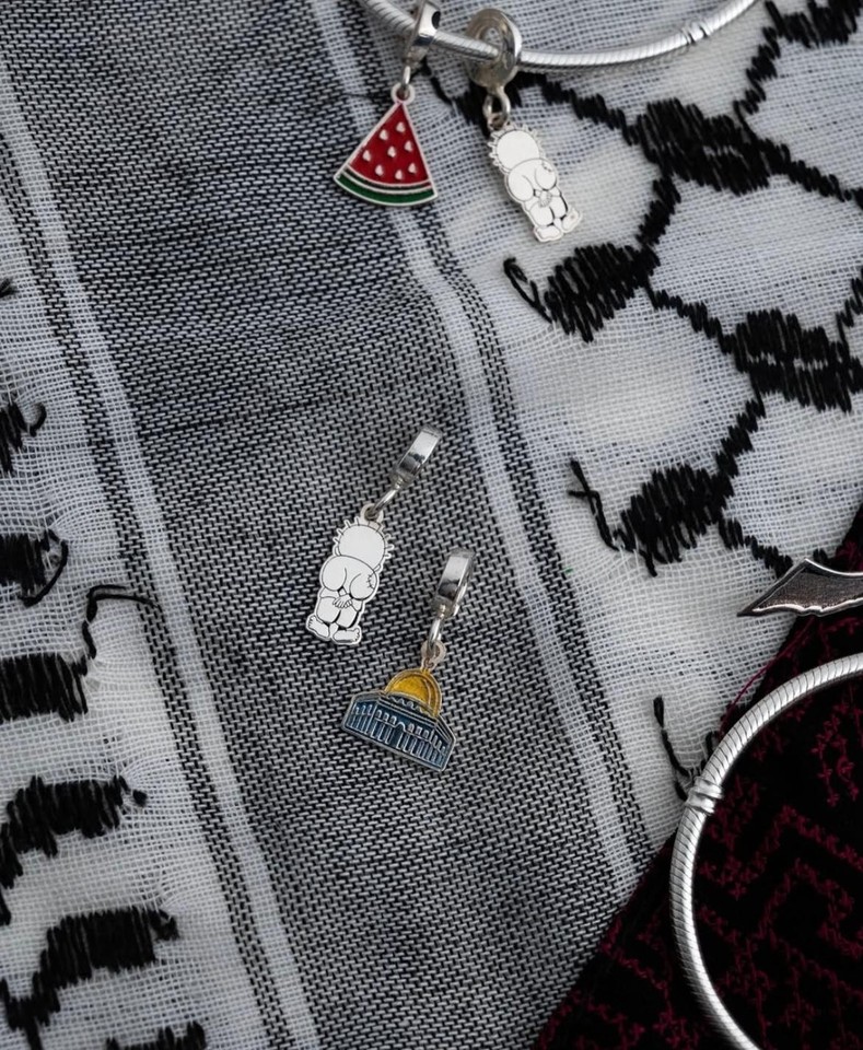 Authentic Palestinian Charm Bracelet Holy Land Jerusalem 925 Sterling ...