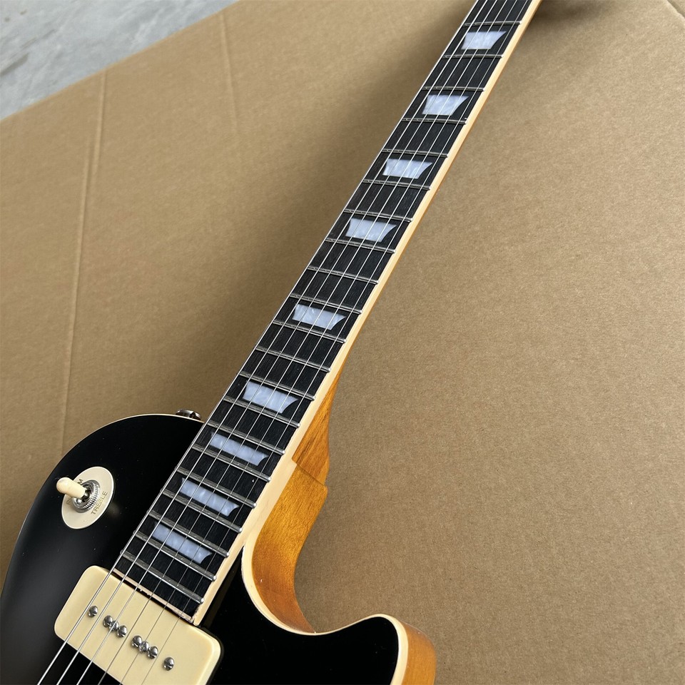 Custom Electric Guitar: LP Solid Body, P90 Pickups Chrome Parts Fixed ...