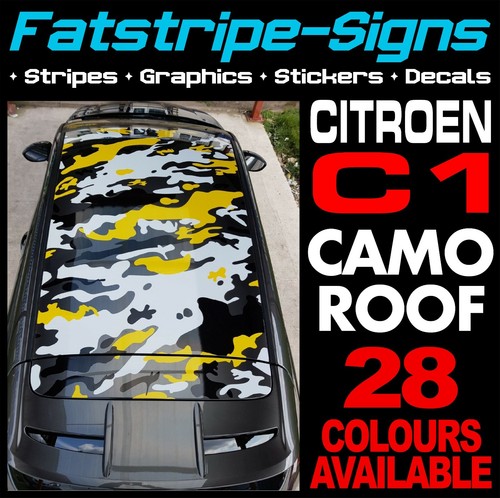to fit CITROEN C1 CAMO ROOF GRAPHICS STRIPES STICKERS DECALS VINYL VTi ...