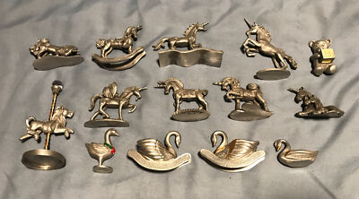 Spoontiques Vintage 80’s Pewter Lot 14 Unicorn Pegasus Swan Lion | eBay